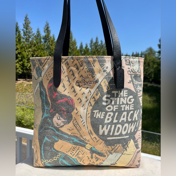 Coach | Bags | Coach Coach Marvel Tote With Black Widow 255 | Poshmark